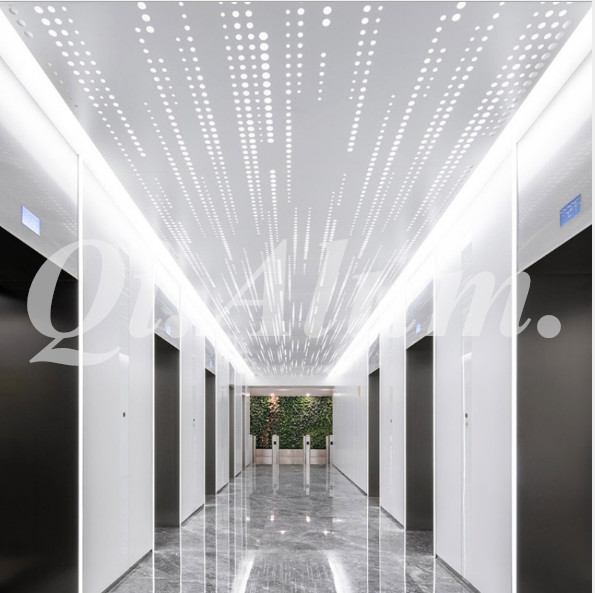 Jeddah project aluminium hole punching decorative panel for curtain ...