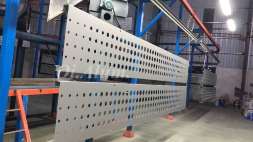 Town hotel with aluminum hole punching facade grey color PVDF coating