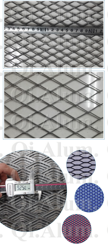 PVDF powder coating exterior curtain wall aluminum expanded mesh cladding