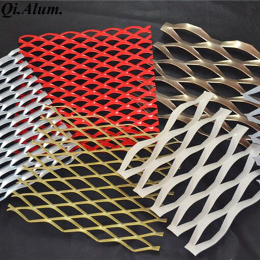 House Facade Powder Coated Metal Mesh