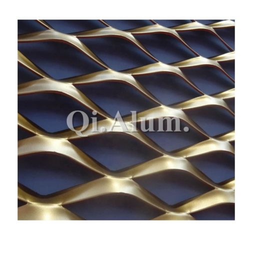 what's the factory facade decorated of aluminum mesh effect
