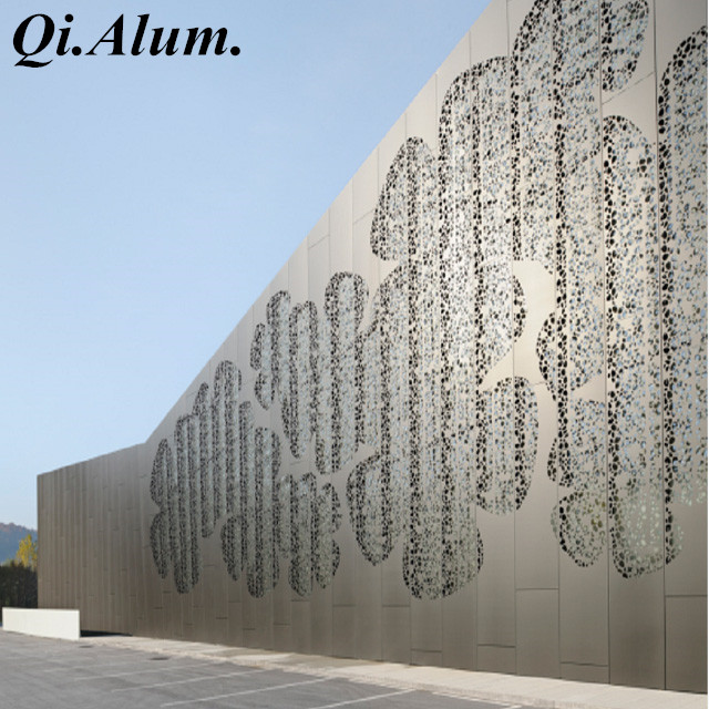 Muslim like outdoor CNC cutting aluminum perforated facade panel
