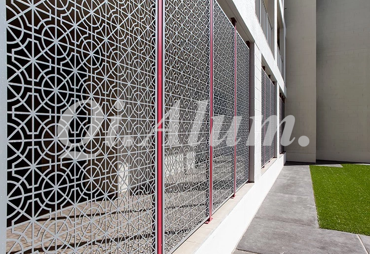 Hotel Indoor Outside Decoration Aluminum Laser Cutting Perforated ...