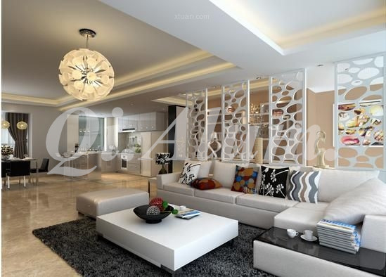 Interior Metal Aluminum CNC cut Panel perforated division decoration