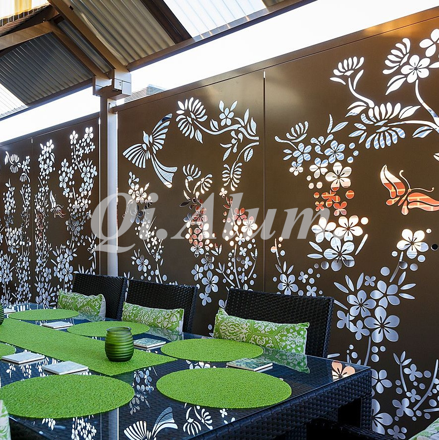 Hotel Indoor Outside Decoration Aluminum Laser Cutting Perforated ...