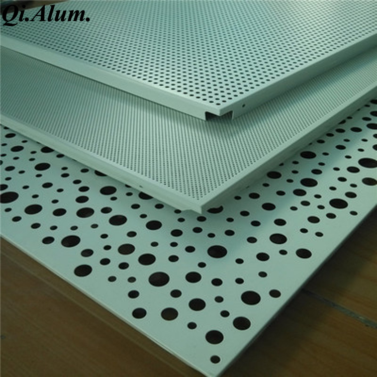 Customized fireproof Square Perforated Lay-in Aluminum suspended ...