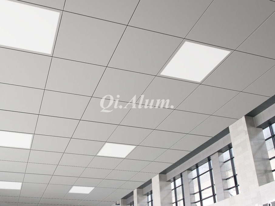 600x600MM Aluminum Ceiling Tile Panel For School Suspended Ceiling cladding