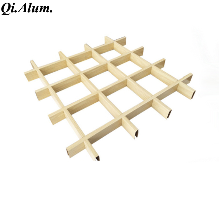 School Interior Aluminum Metal Suspended Strip grid Ceiling Panel