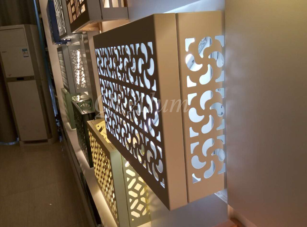 Decorative CNC Cutting Aluminum perforated Air Conditioner Cover Panel