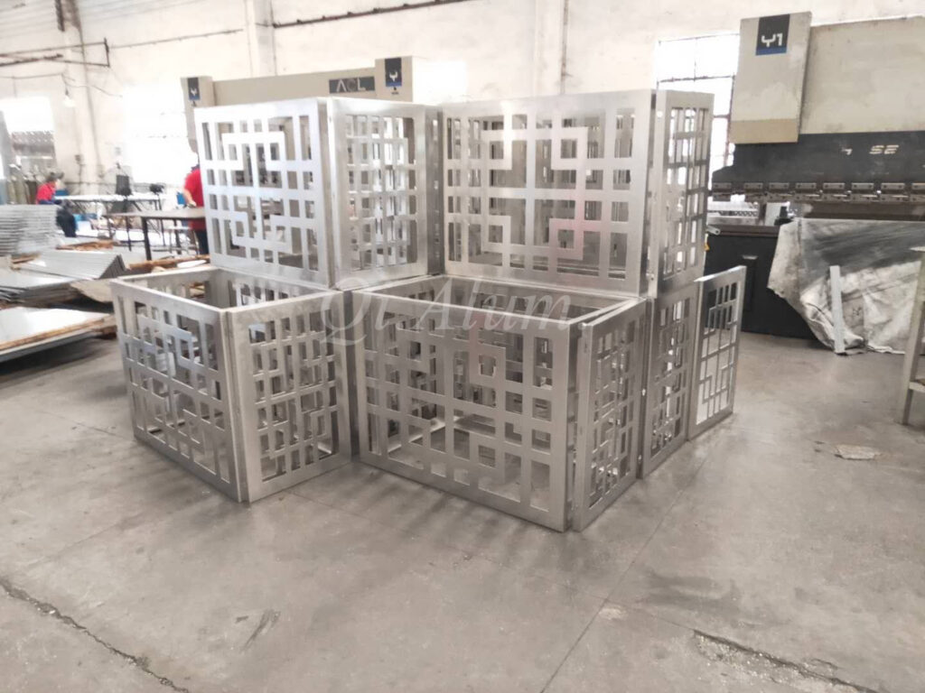 Decorative outdoor aluminium air conditioner protector exterior wall ...