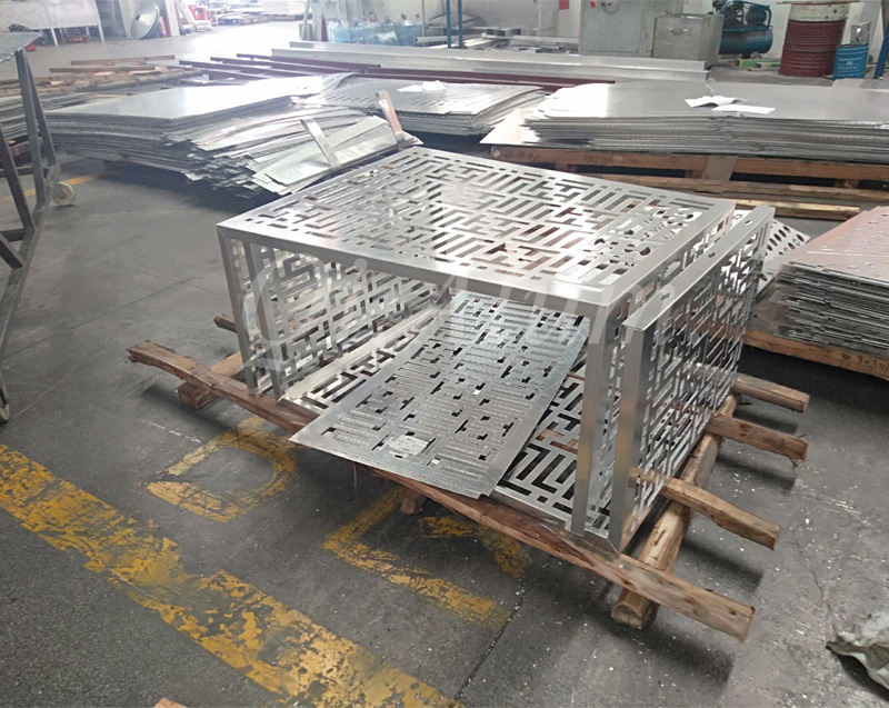 Decorative CNC Cutting Aluminum perforated Air Conditioner Cover Panel