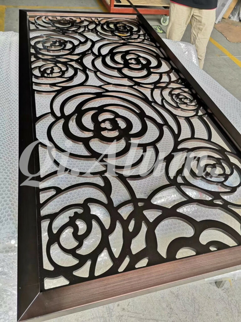 Interior Metal Aluminum CNC cut Panel perforated division decoration