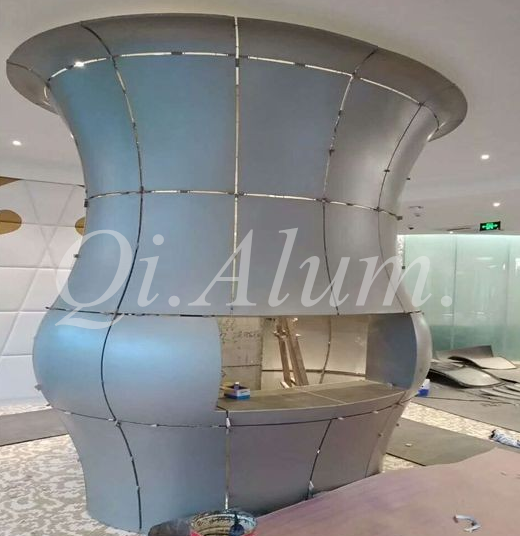 Riyadh project exterior Aluminium Double Curved perforated sheet for ...