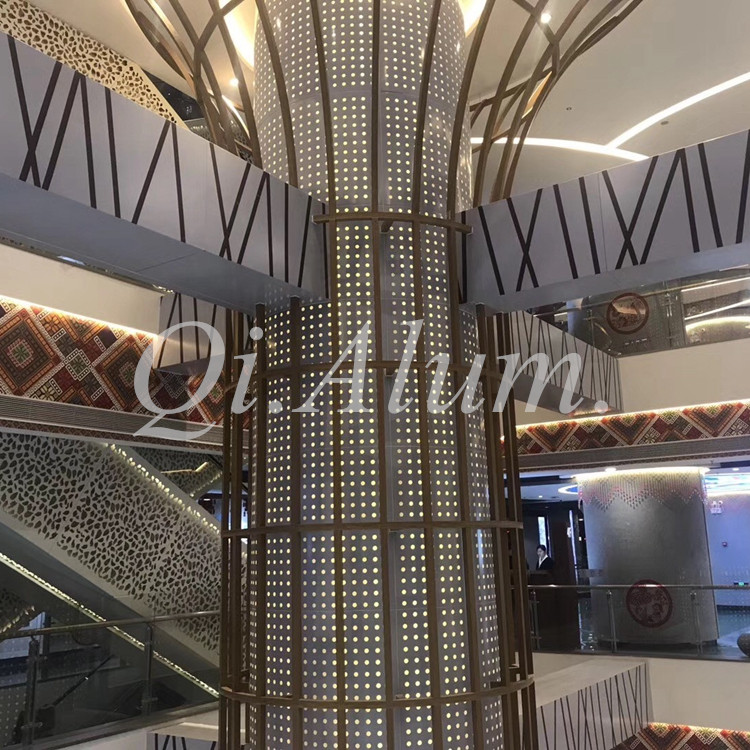Curved Mashrabiya Panel Aluminum Perforated decorative Panels for ...