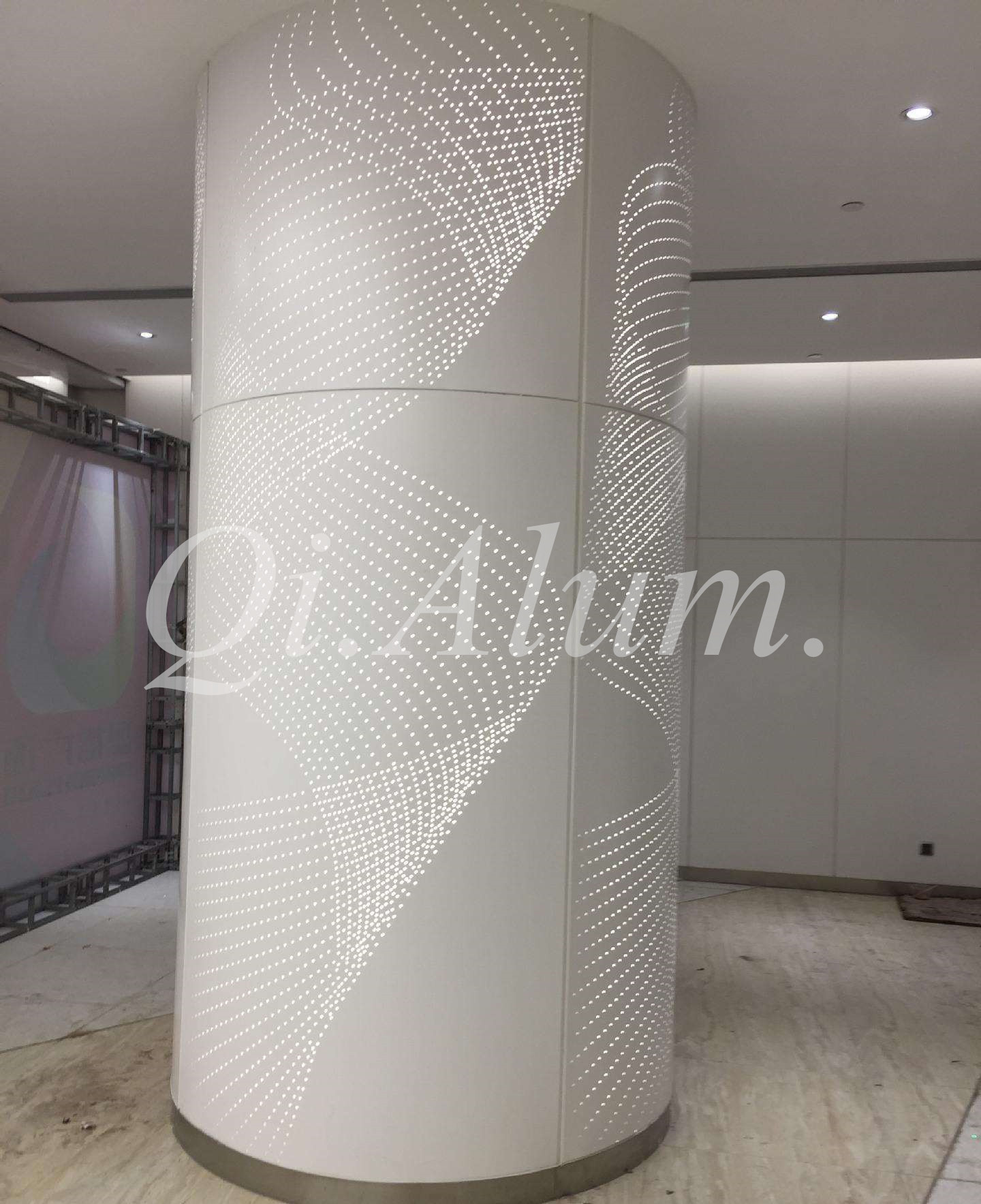 Curved column cladding PE powder coated aluminum sheet