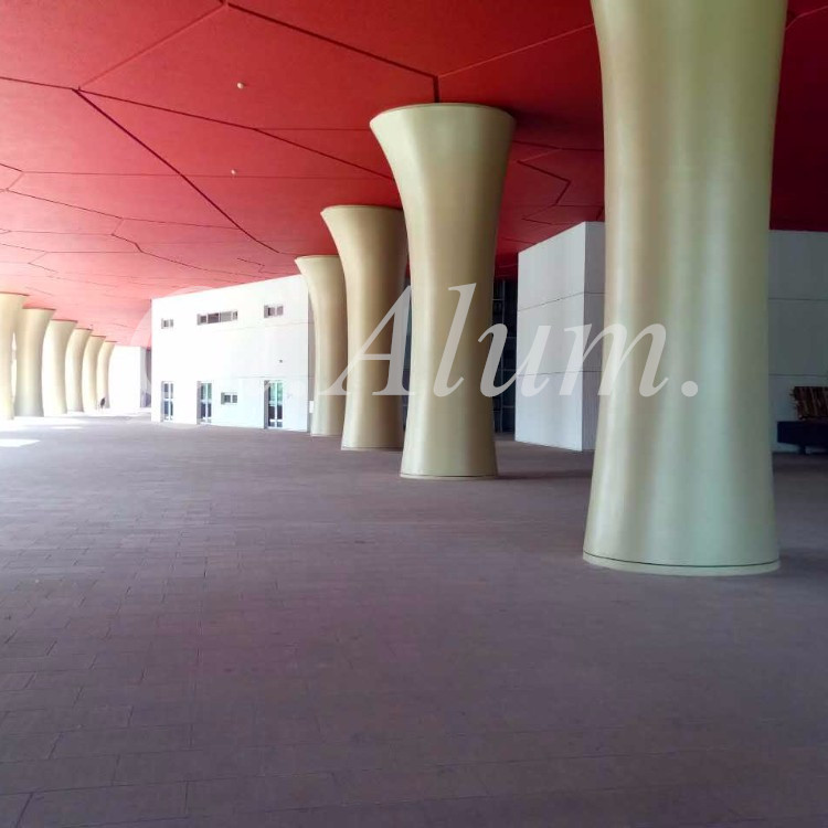 Aluminium Double Curved Panel sheet for column cladding