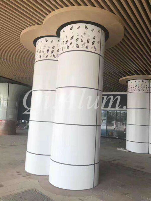 Interior exterior aluminum solid panel column cladding aluminum ...