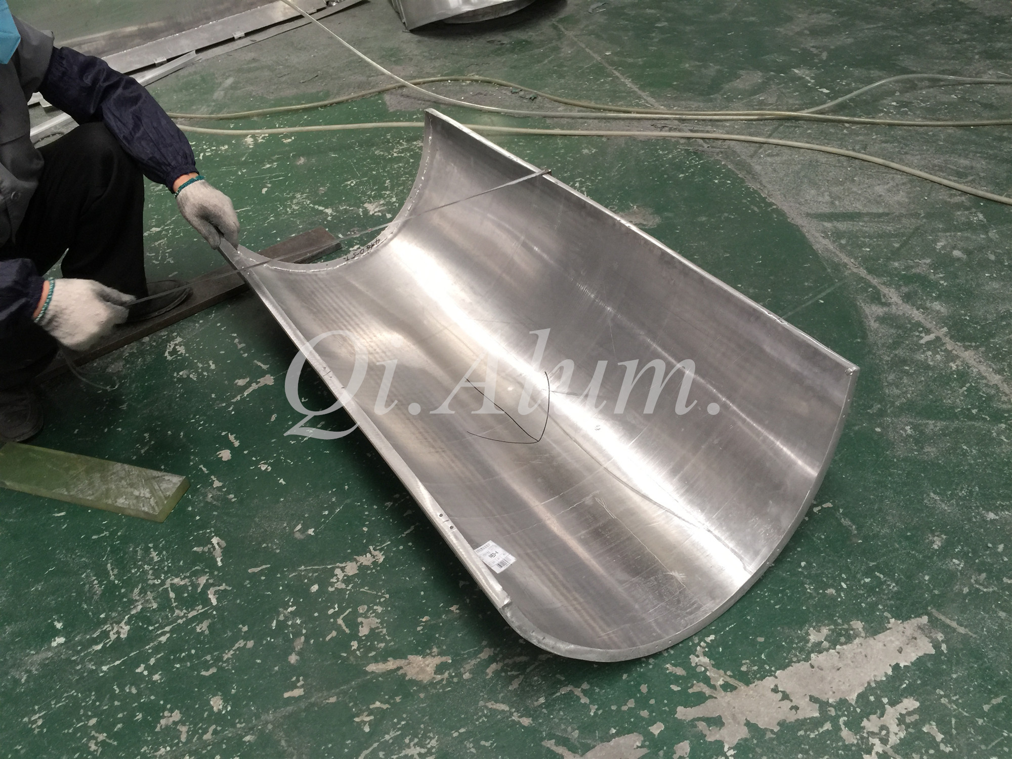 Curved column cladding PE powder coated aluminum sheet