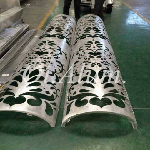 Outdoor Facade System Perforated Panel Aluminum Carved Wall Cladding