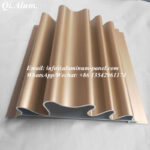 Curved section Ripple shape aluminum solid panel perforated cladding sheet