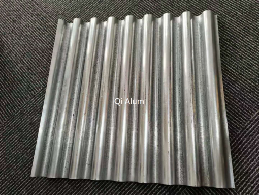 Curved section Ripple shape aluminum solid panel perforated cladding sheet