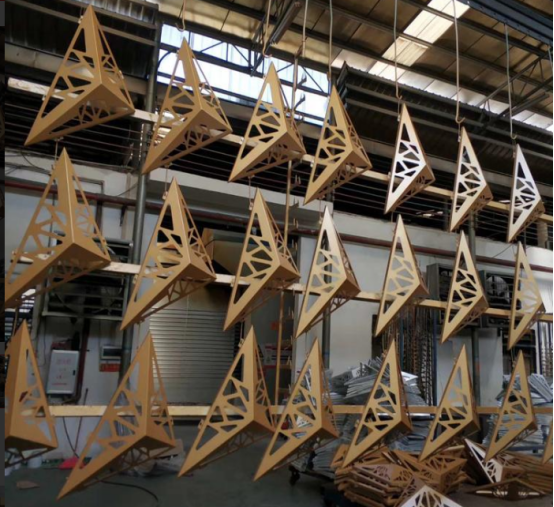 PVDF 3 coating aluminum CNC cutting perforated facade cladding