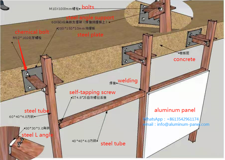 Aluminum Perforated Panel wall cladding panel Installation steps guidance