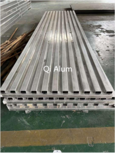 Custom wooden grain aluminum corrugated cladding curtain wall panel