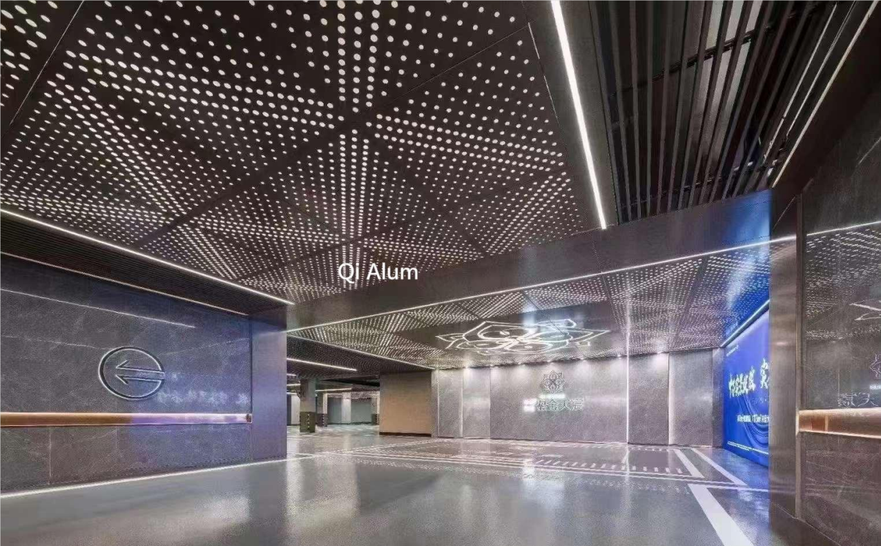 φ5MM hole punched aluminum bent mesh panel for cladding