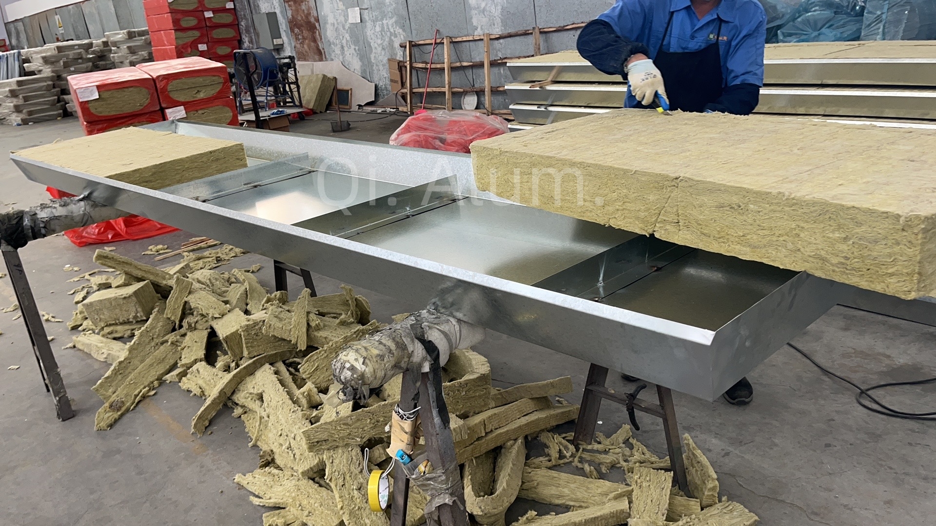 GI backpan with aluminum panel assembly work--1mm galvanized steel ...