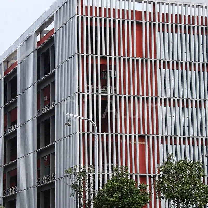 Aluminum alloy Section Box Louver Cladding Panel Exterior Facade ...