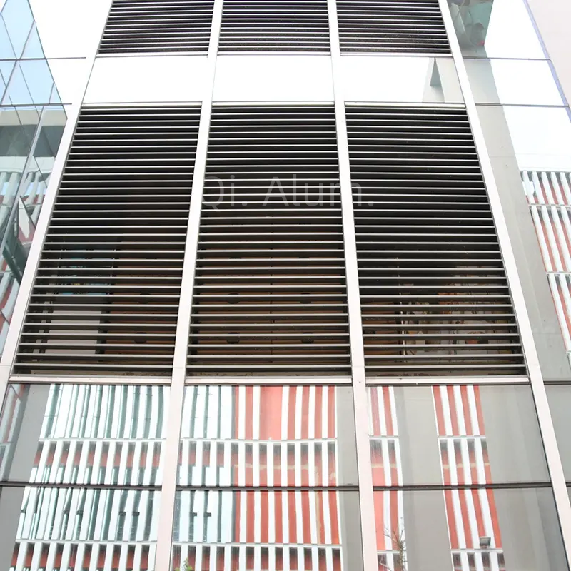 Aluminum alloy Section Box Louver Cladding Exterior Facade Wall
