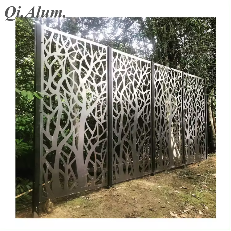 Decorative House Solid Metal Laser Cut Fencing Panels and Screen